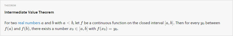 Intermediate Value Theorem – Mathematical Mysteries