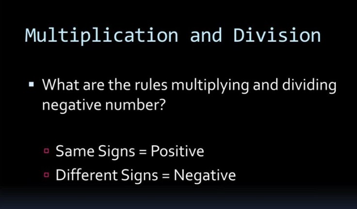 K-12 – Multiplication and Division With Negative Numbers – Mathematical ...